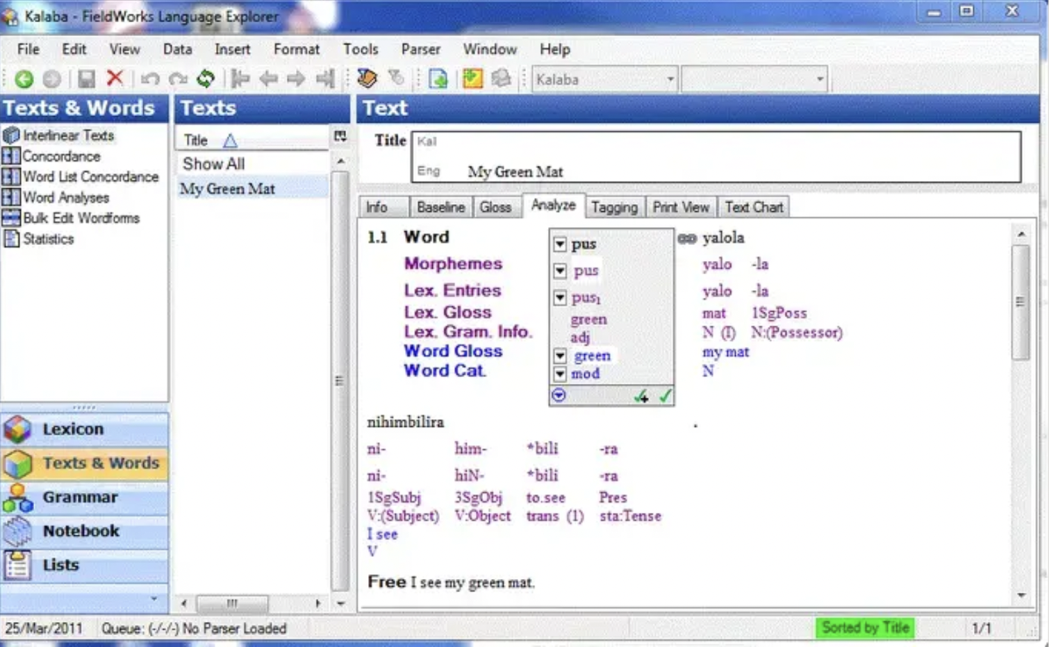 Работа с полевыми данными в FieldWorks | lingdata